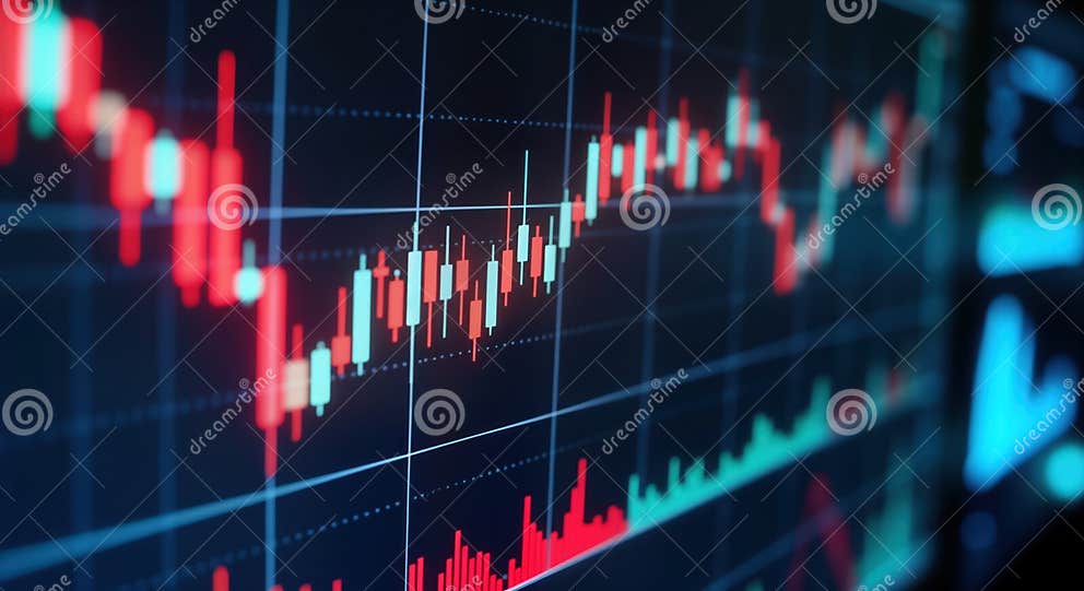 Forex Chart Interface Displays Fluctuating Prices. Abstract Tech ...
