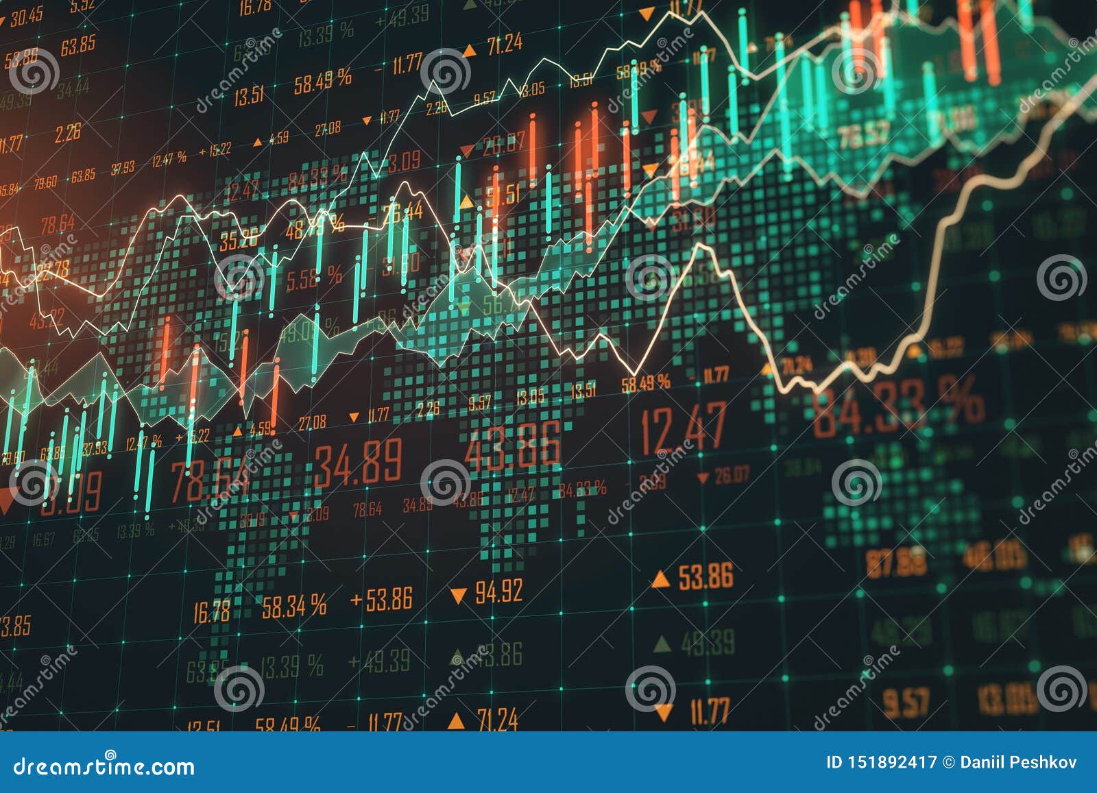 Forex graph with map stock illustration. Illustration of business ...