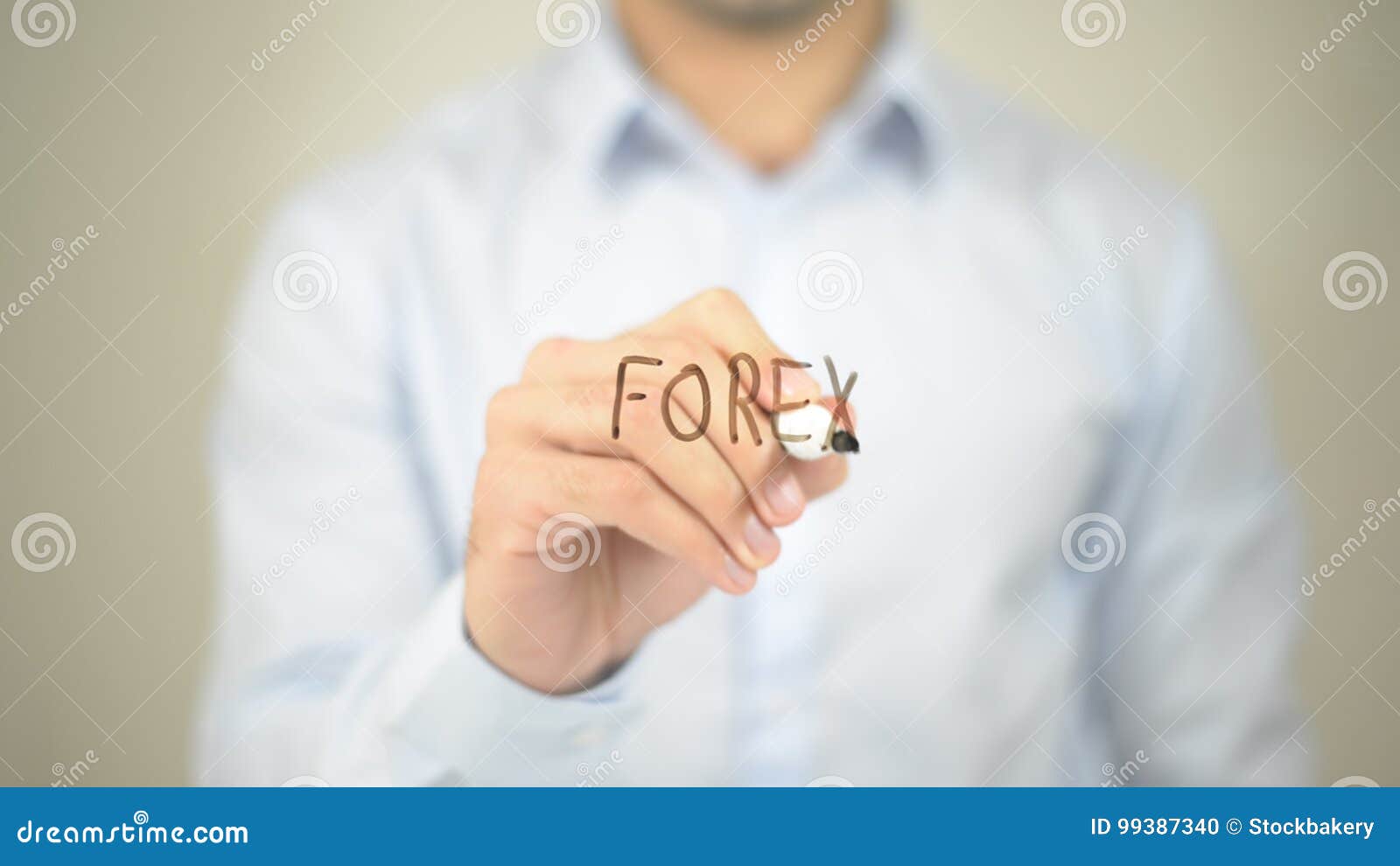 Forex, Man Writing on Transparent Screen Stock Photo - Image of ...