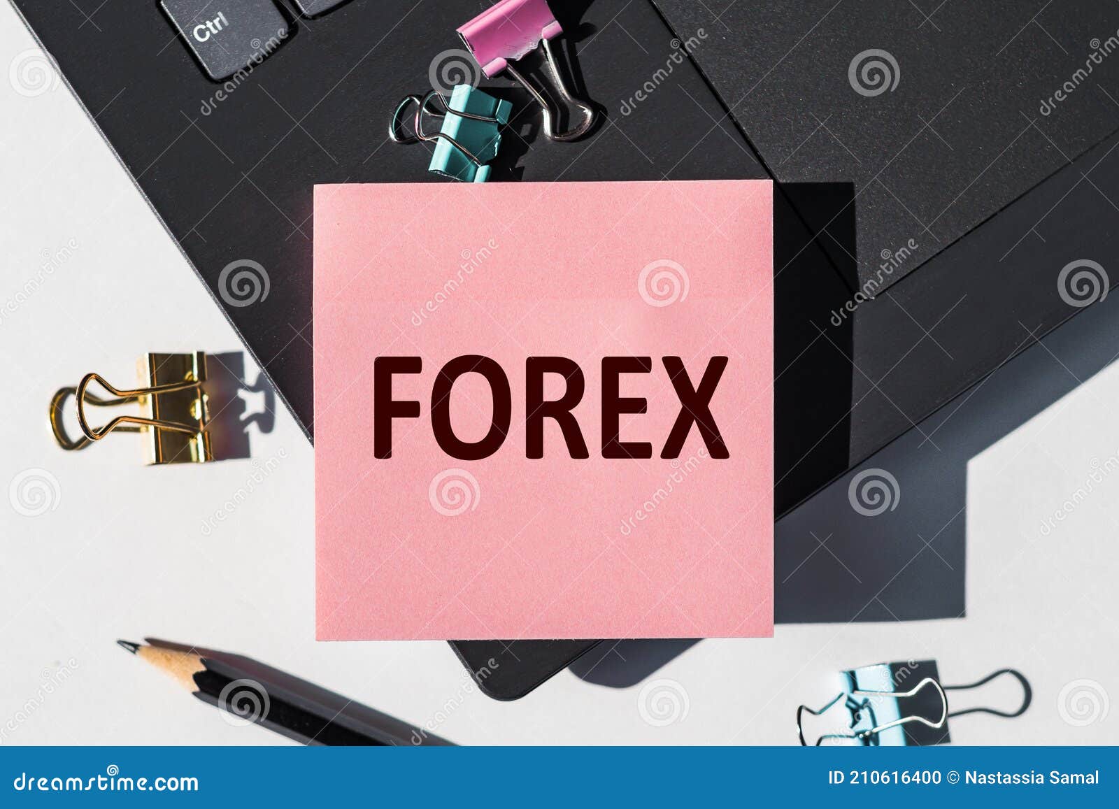 The FOREX Note is Written on a Paper Sticker on Your Laptop Keyboard ...