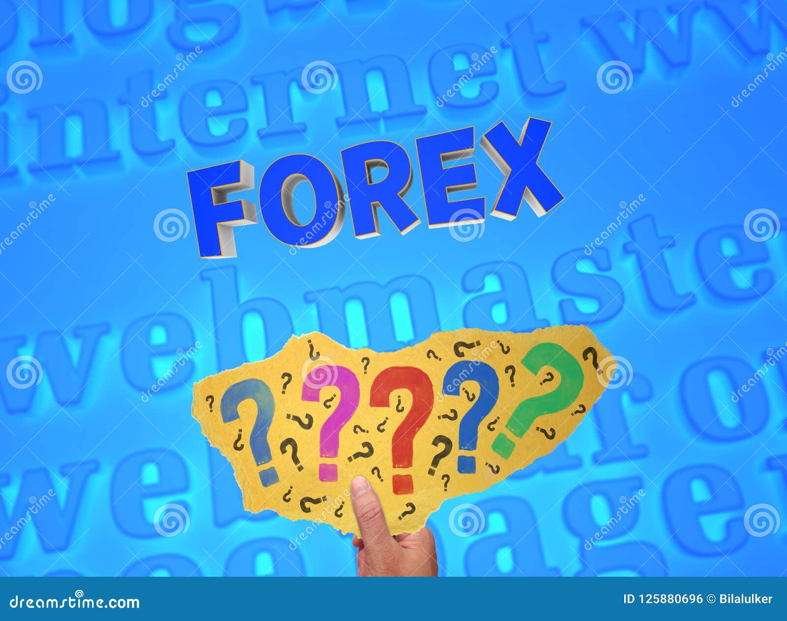Forex, question mark editorial photo. Image of message - 125880696