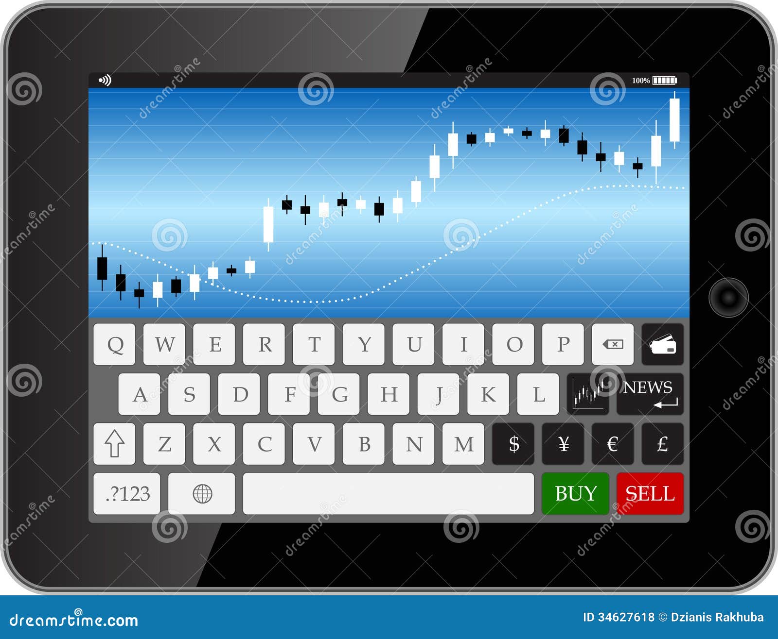 Forex tab stock vector. Illustration of chart, screen - 34627618
