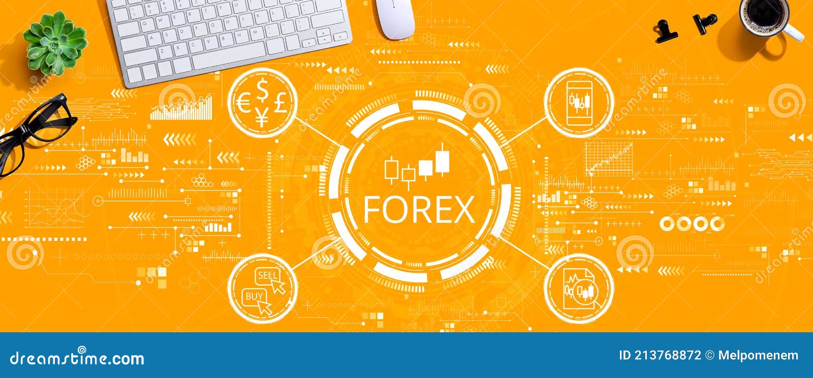 Forex Trading Concept with a Computer Keyboard Stock Photo - Image of ...