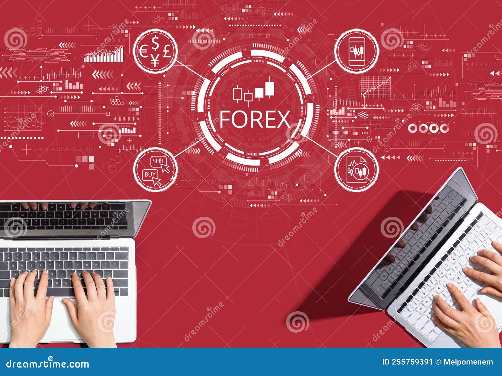 Forex Trading Concept with People Working Together Stock Image - Image ...