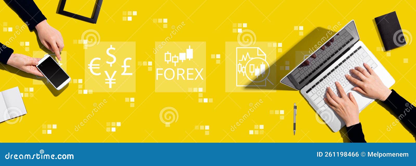Forex Trading Concept with People Working Together Stock Photo - Image ...