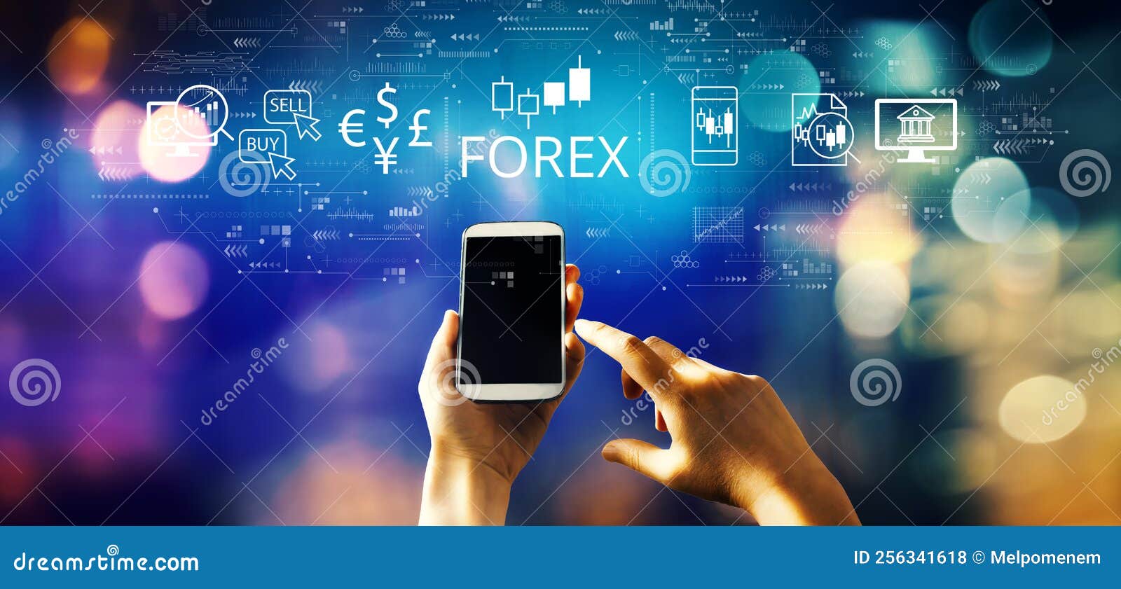 Forex Trading Concept with Person Using Smartphone Stock Photo - Image ...