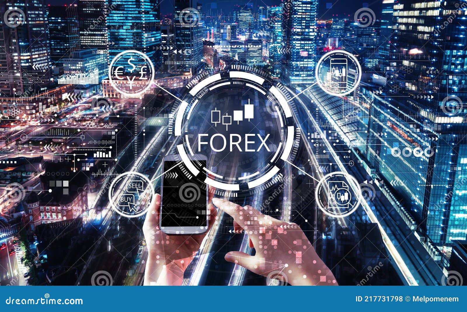 Forex Trading Concept with Person Using Smartphone Editorial Stock ...