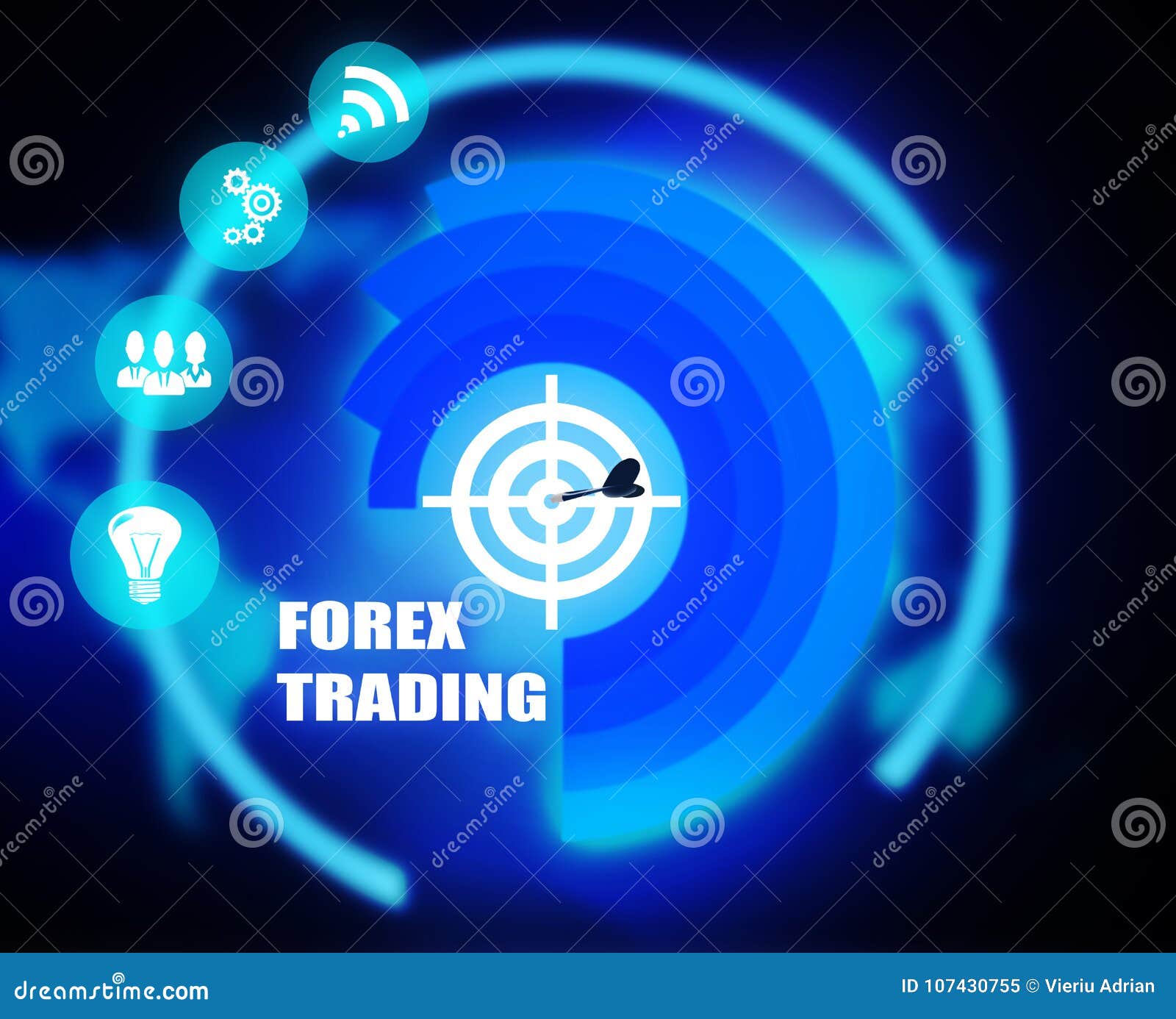 Forex Trading Concept Plan Graphic Stock Illustration - Illustration of ...