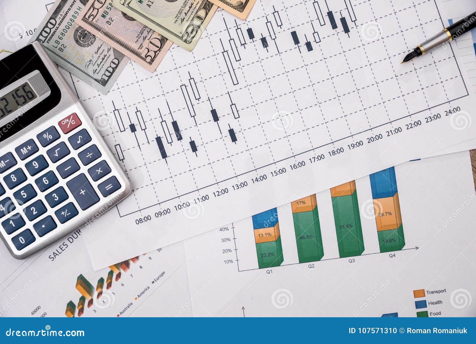 Forex trading with dollar stock photo. Image of monitor - 107571310