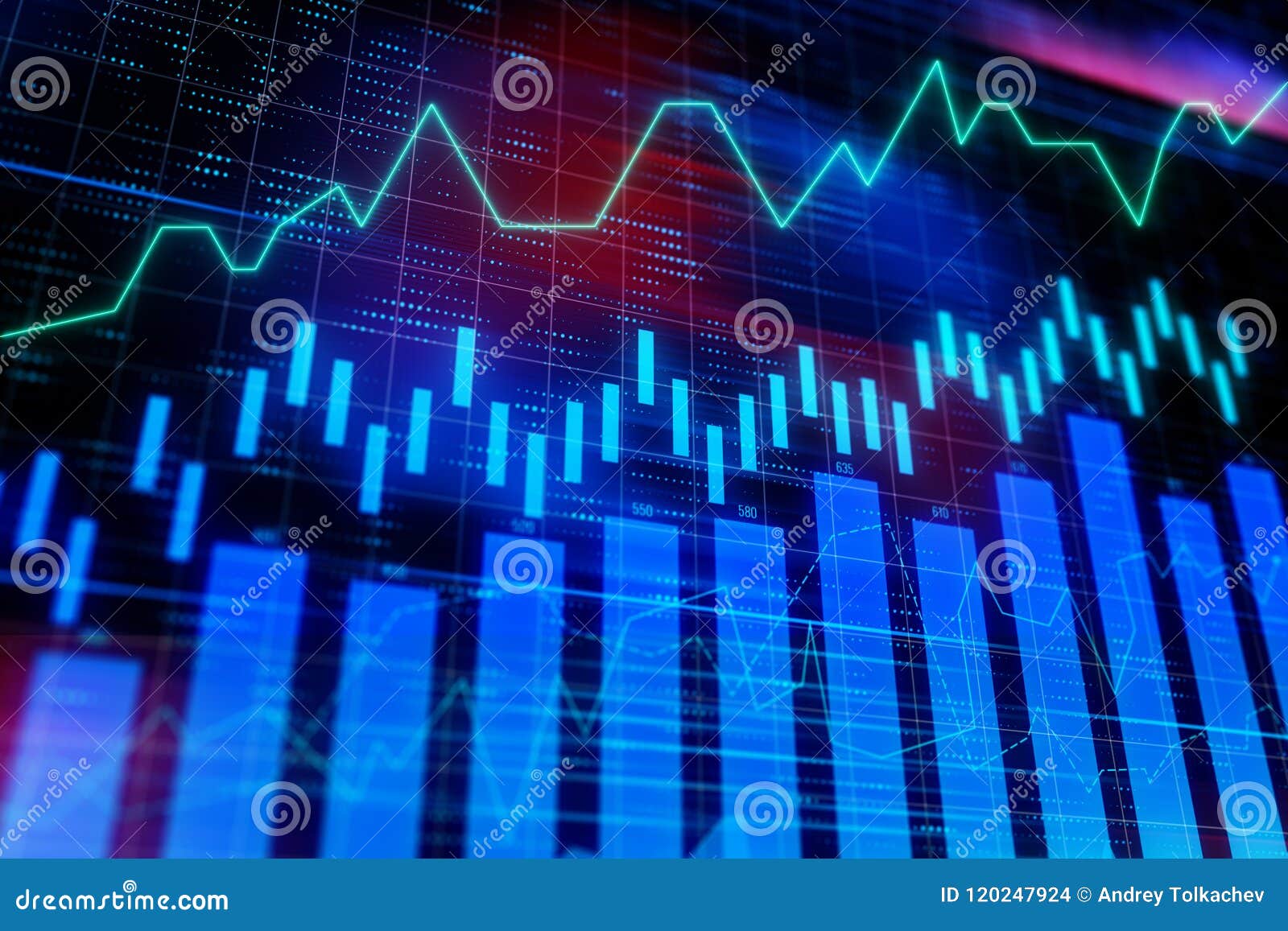 Forex trading graph stock illustration. Illustration of digital - 120247924