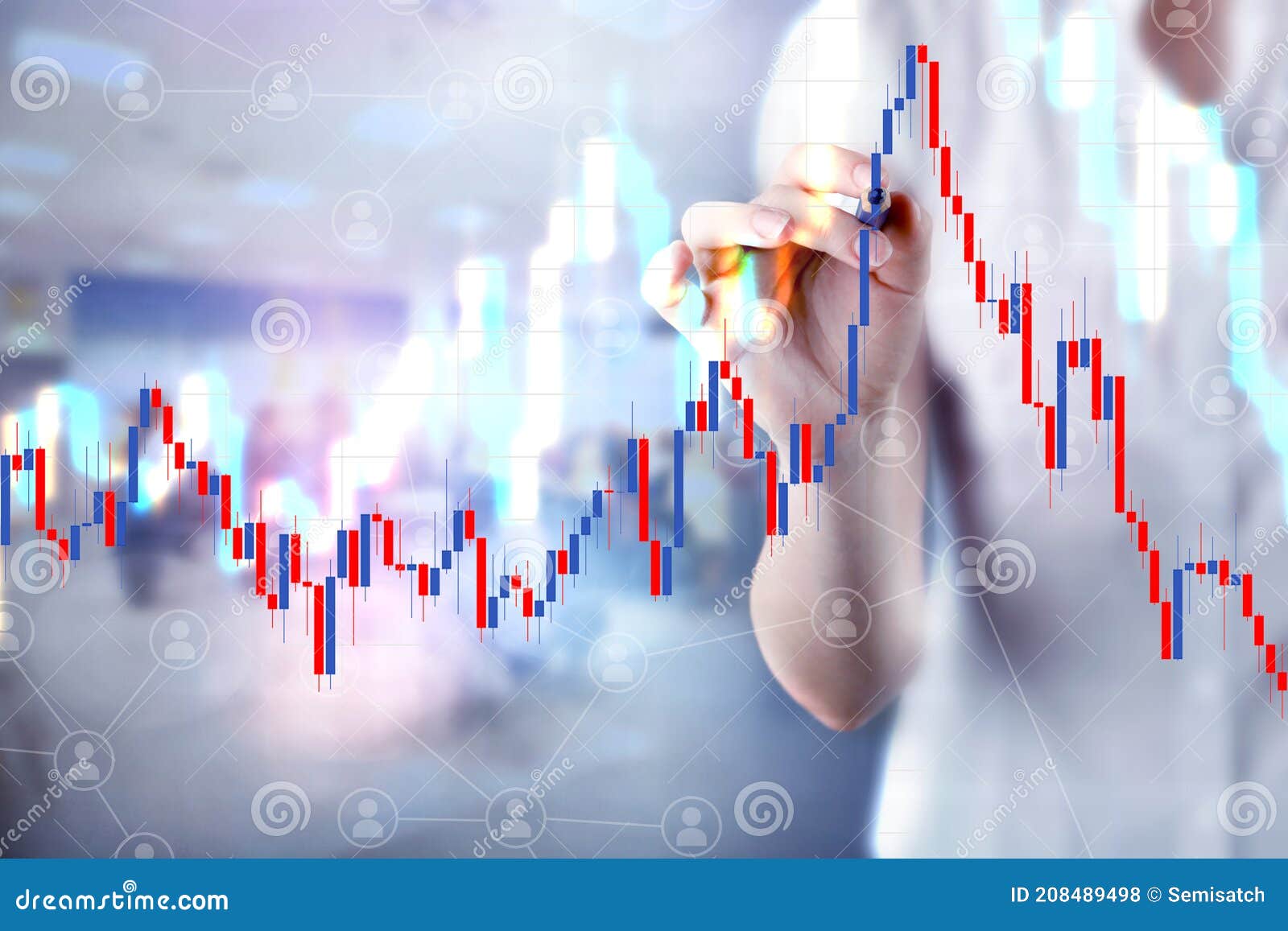 Forex Trading Technical Analysis Concept with Candlestick Chart Stock ...