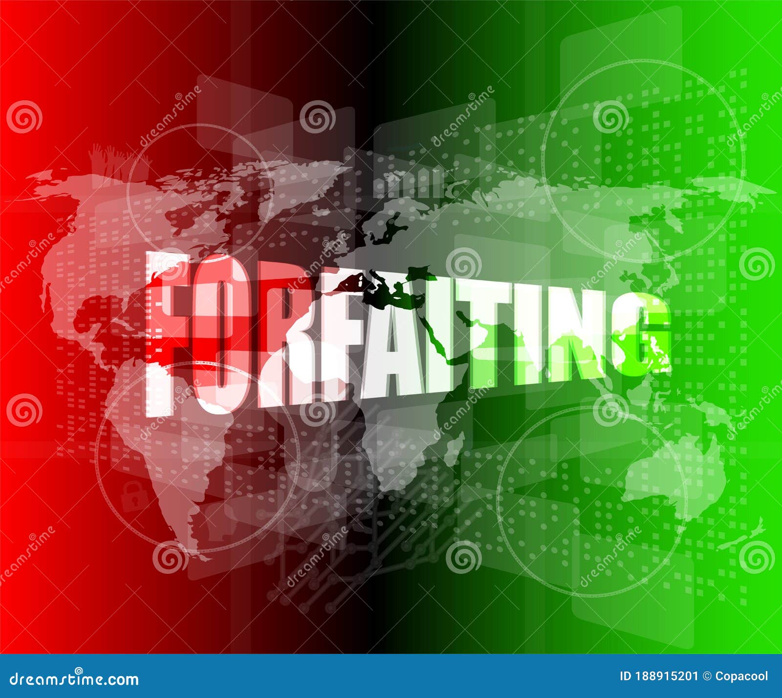 Forfaiting Word on Business Digital Touch Screen Stock Illustration ...