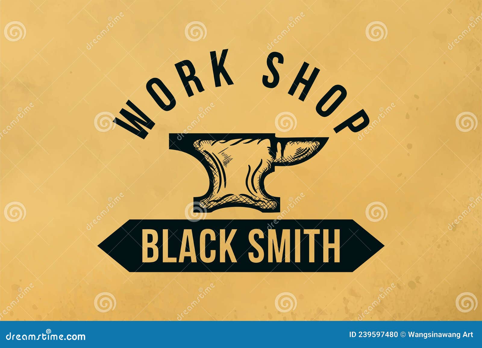 Forge, Blacksmith Logo or Label Stock Vector - Illustration of handmade ...
