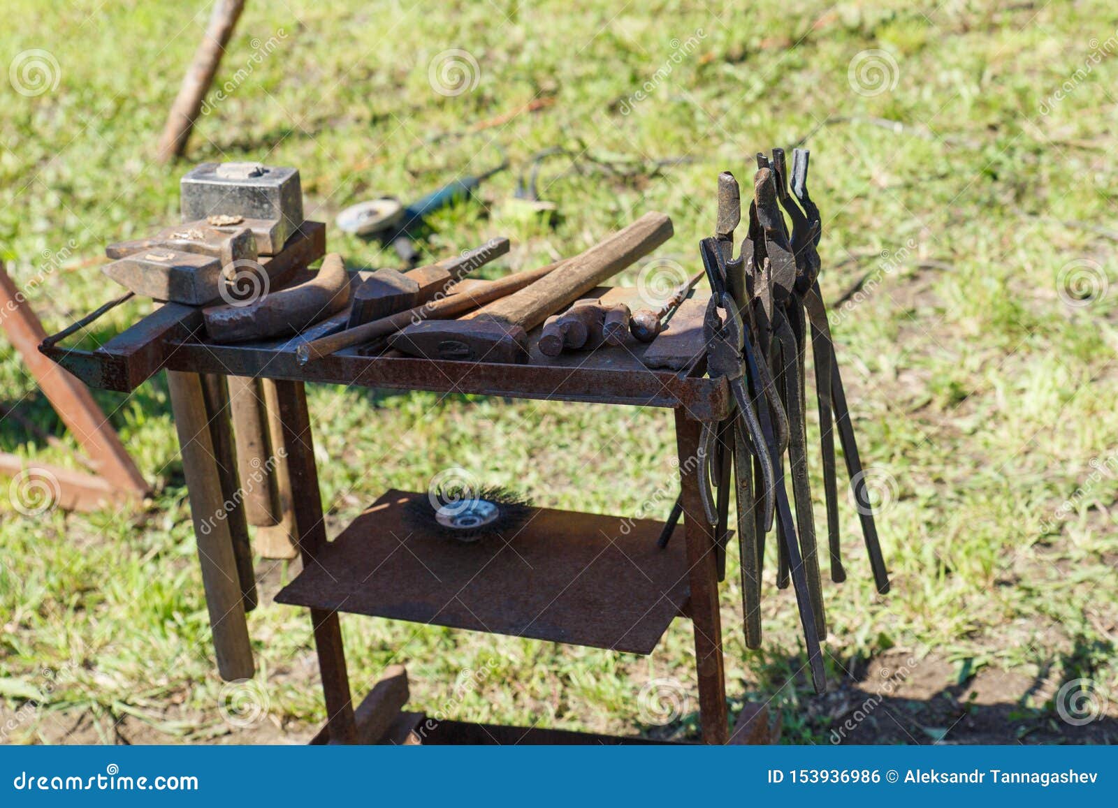 Forge. Blacksmith`s Tool. Hand-made Antique Tool for Blacksmithing ...