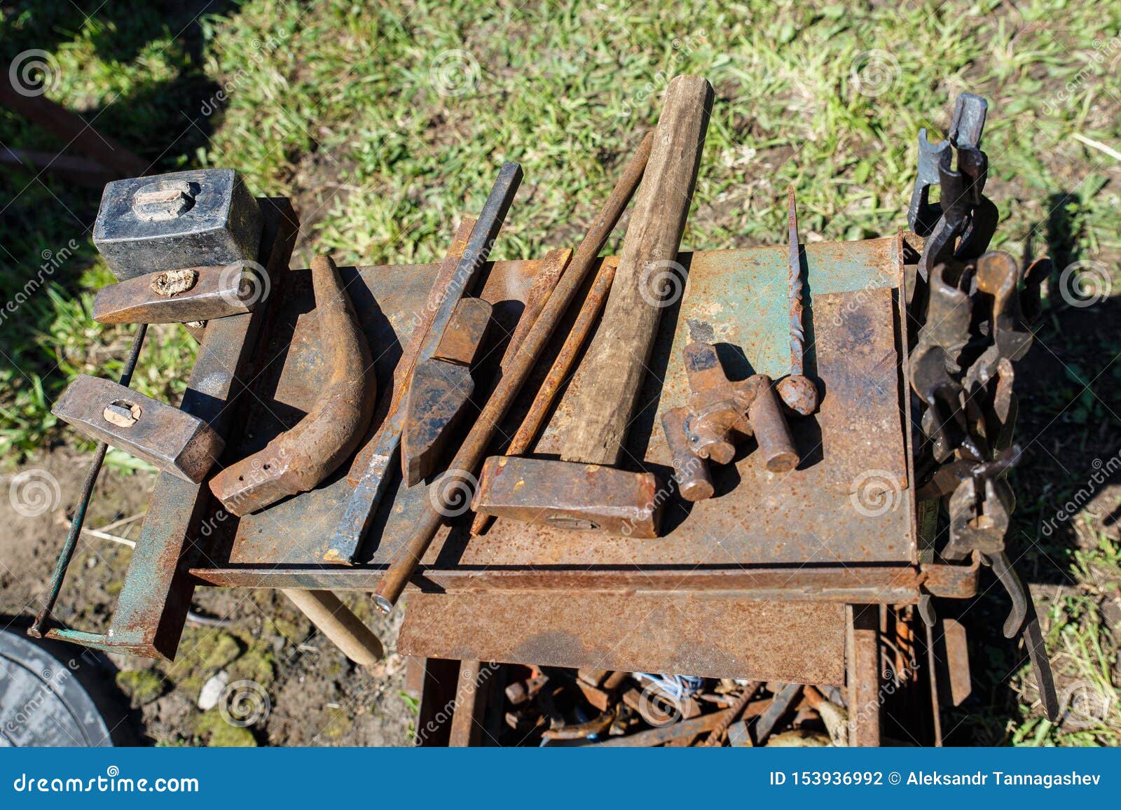 Forge. Blacksmith`s Tool. Hand-made Antique Tool for Blacksmithing ...
