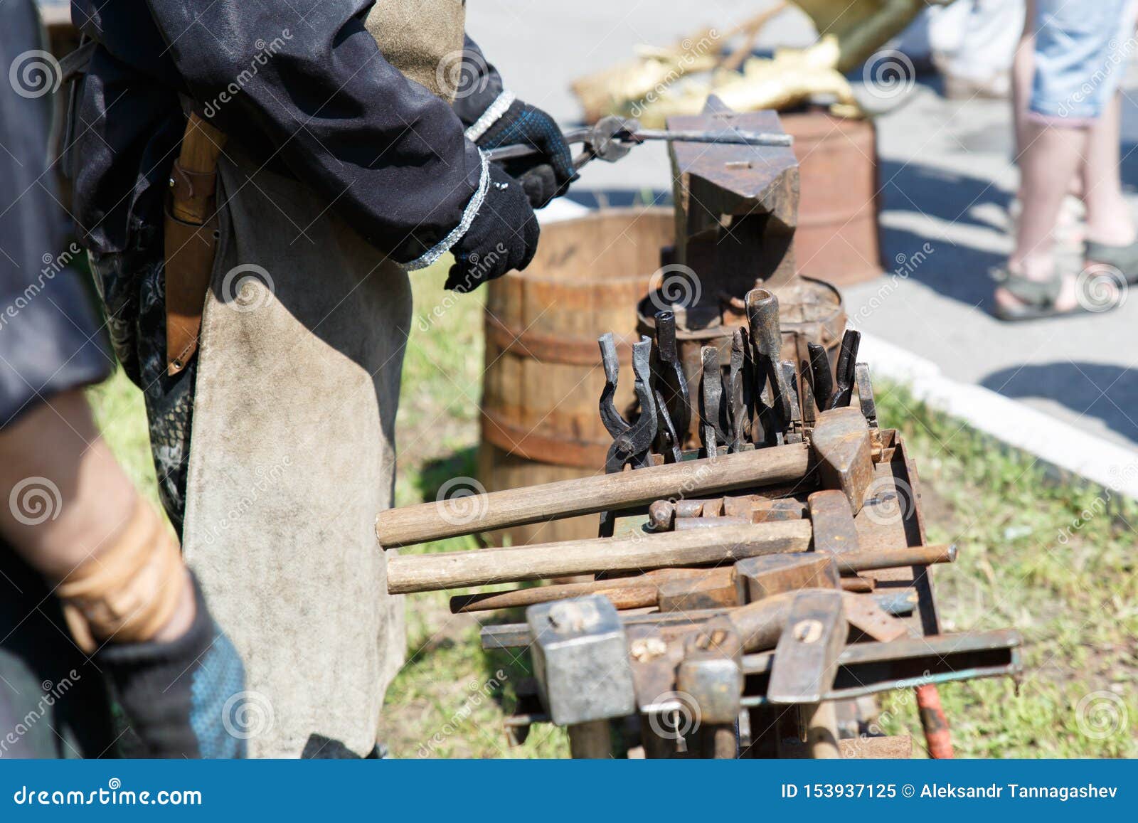 Forge. Blacksmith`s tool stock image. Image of knife - 153937125