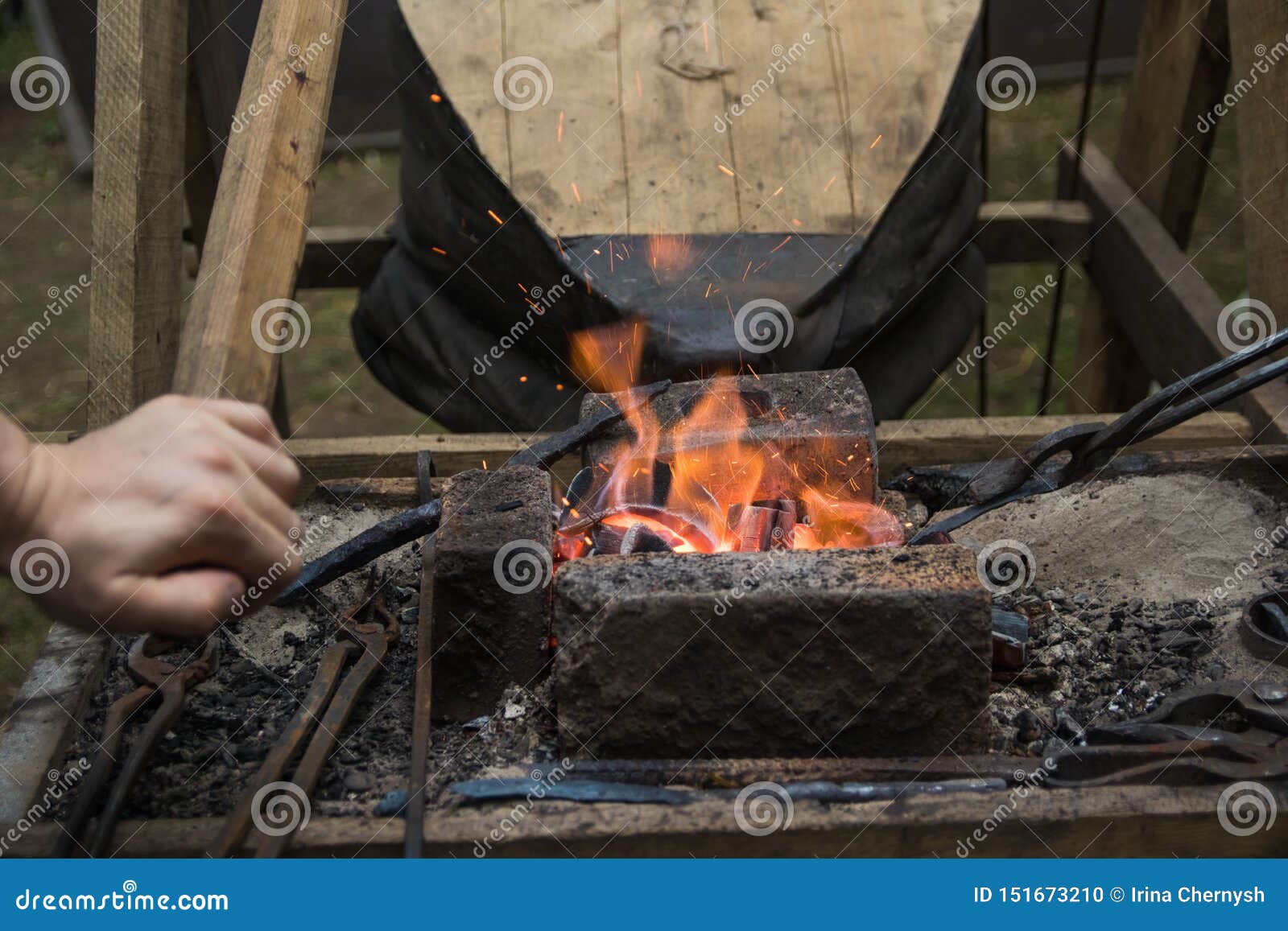 Forge, Blacksmith`s Work, Hot Metal Stock Photo - Image of style ...