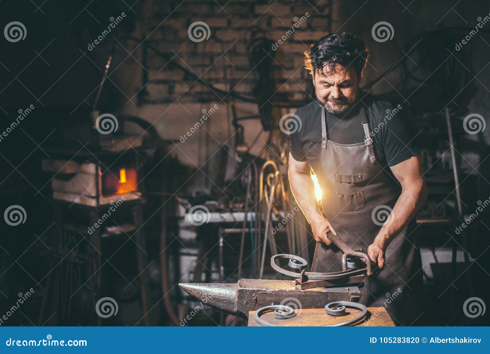 Forge, Blacksmith`s Work, Hot Metal Stock Photo - Image of handmade ...