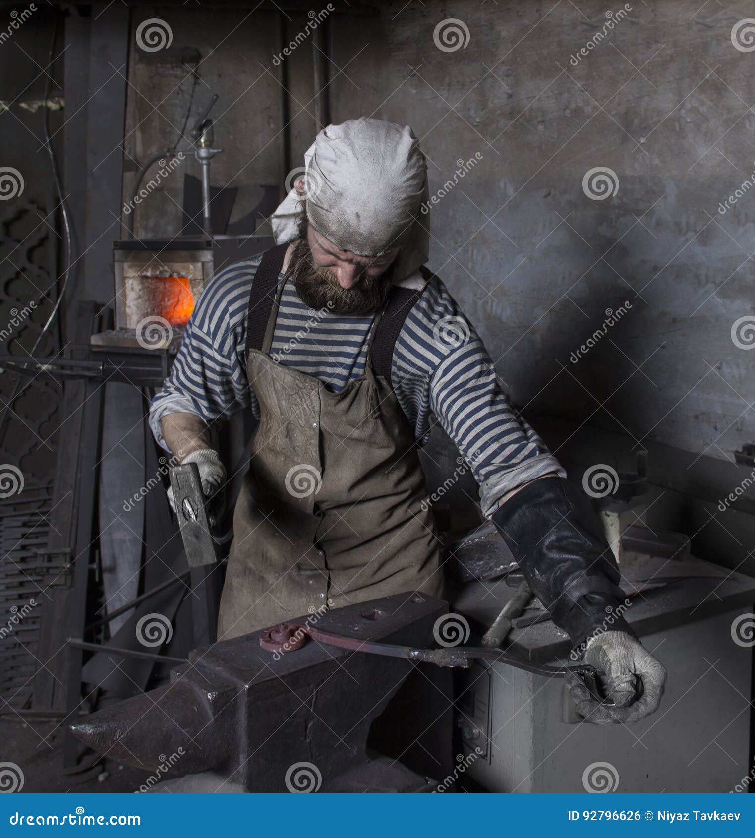 Forge, Blacksmith`s Work, Hot Metal Stock Photo - Image of strength ...