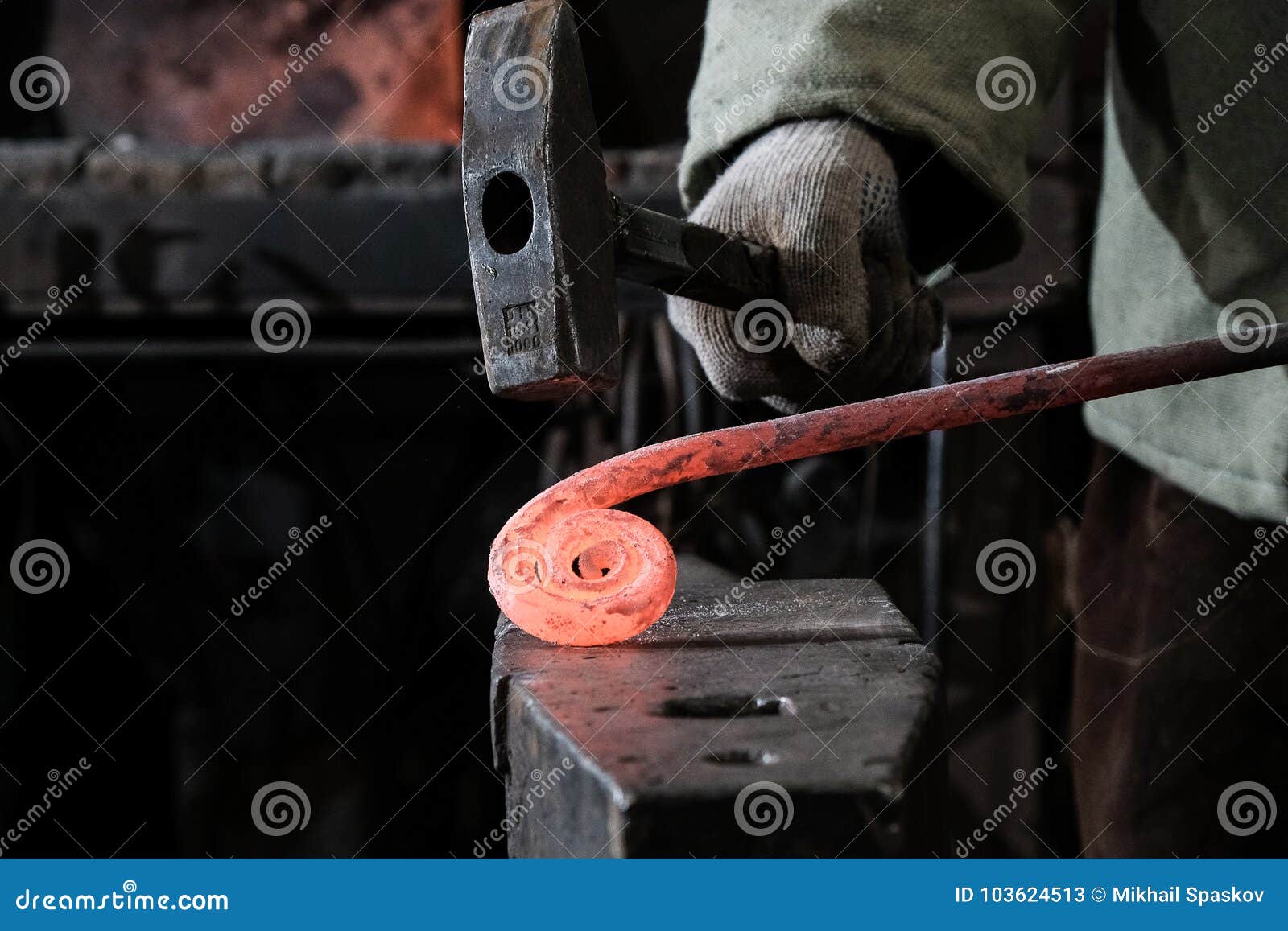 Forge, Blacksmith`s Work, Hot Metal Stock Image - Image of manual ...