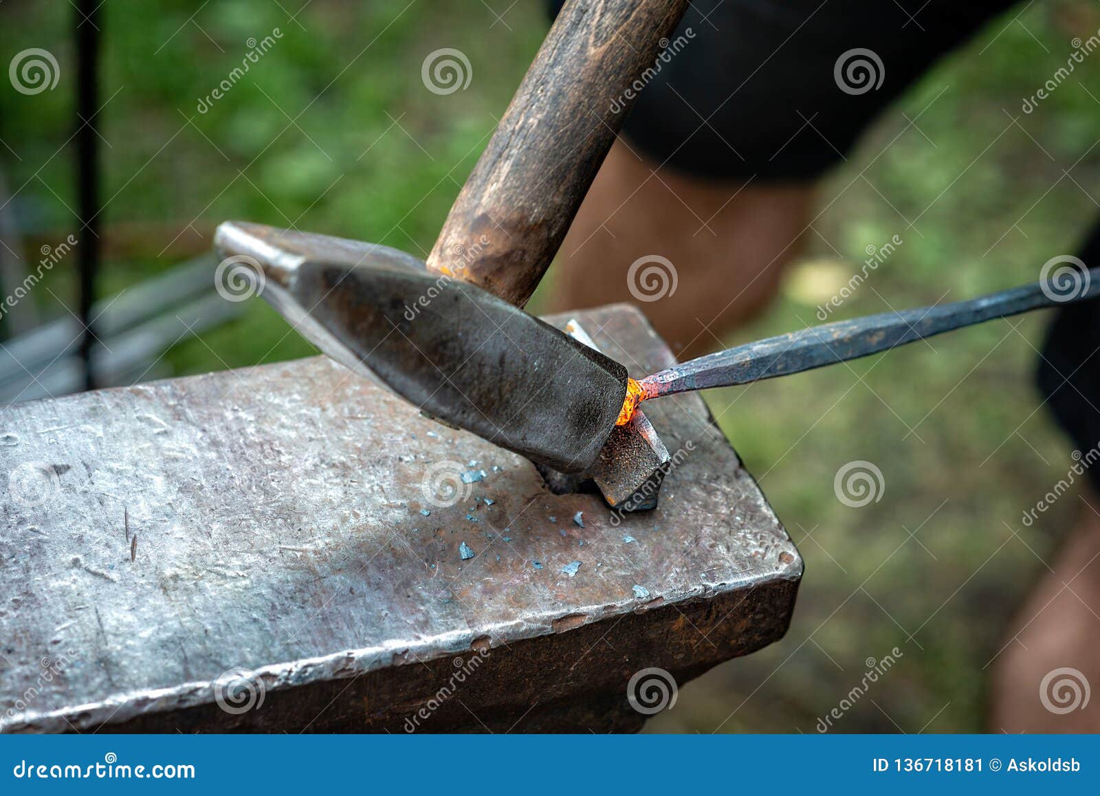 Blacksmiths Work In An Old Open-air Forge Royalty-Free Stock Photo ...