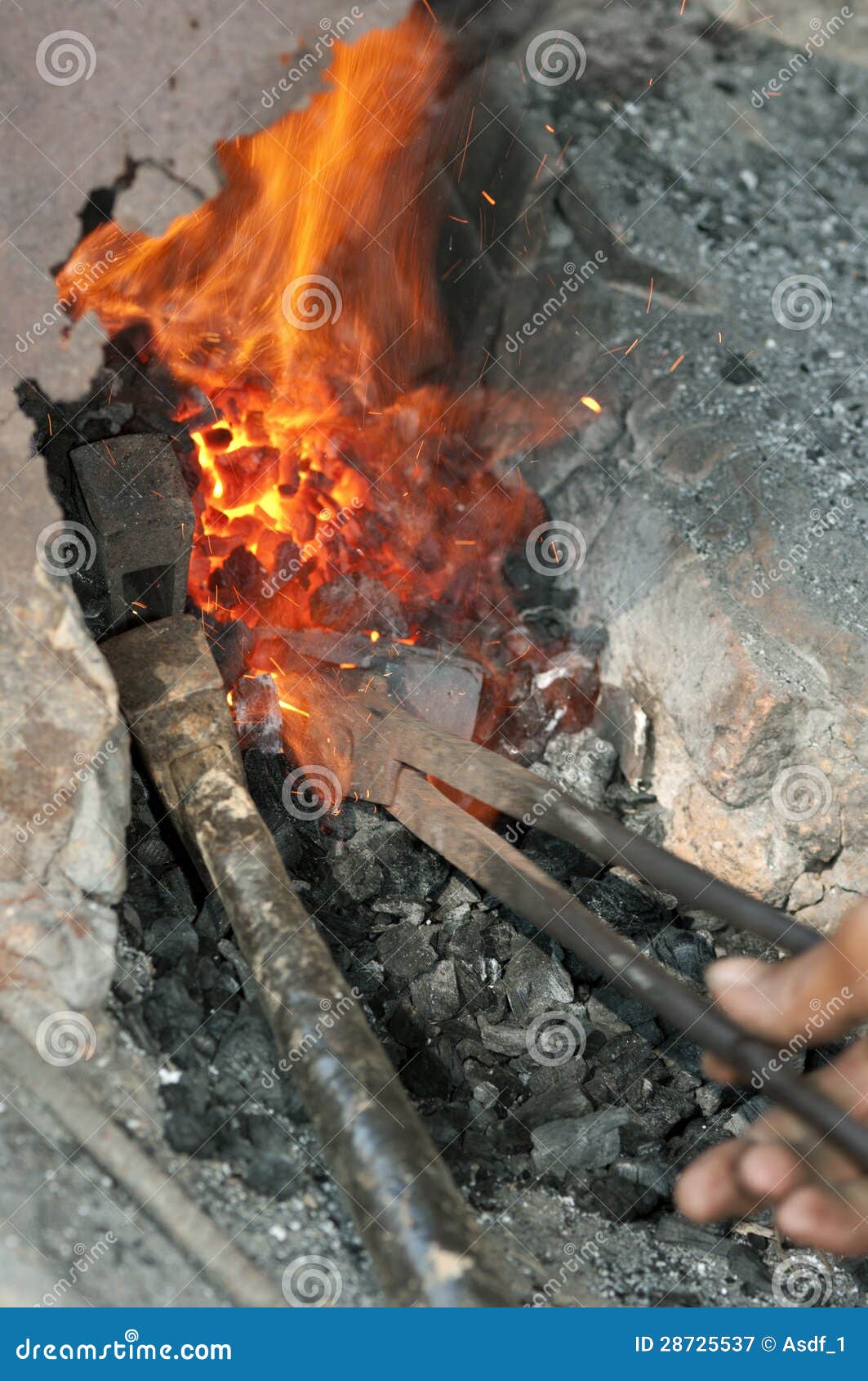Forge fire stock image. Image of customs, forges, flame - 28725537