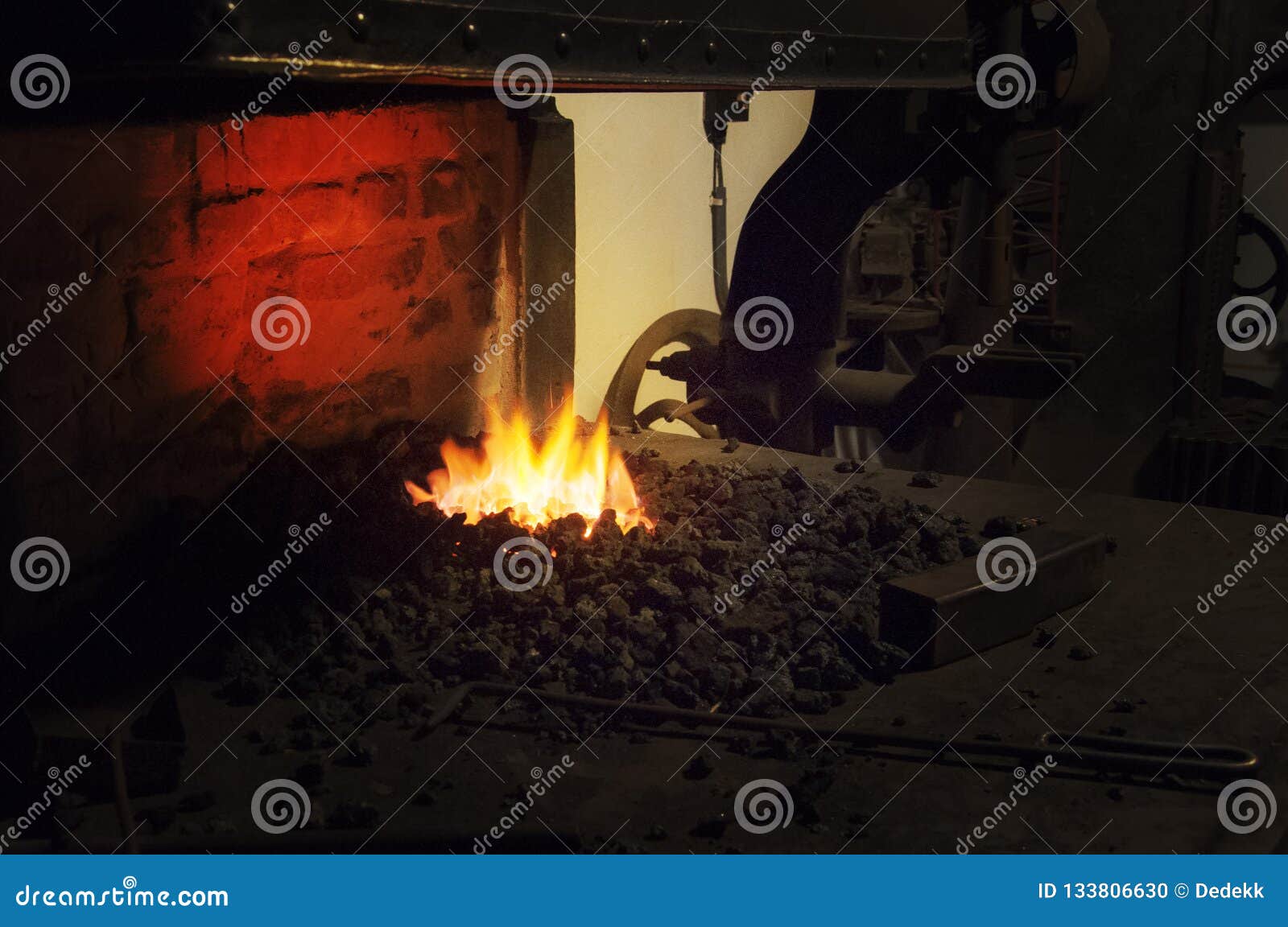 Forge fire stock photo. Image of retro, work, glowing - 133806630