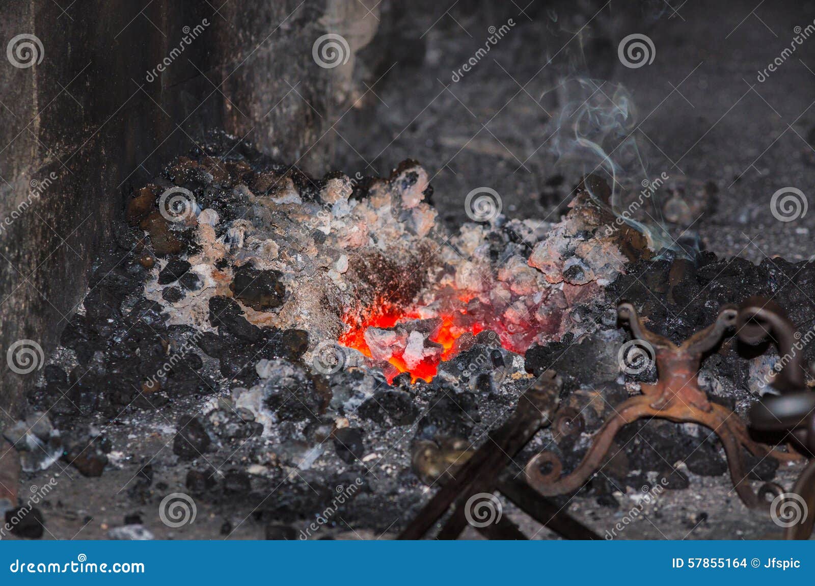 Forge fire stock photo. Image of retro, professional - 57855164