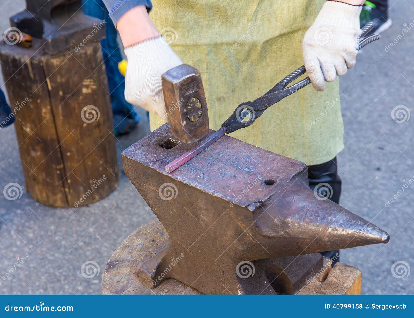 Forge by hand stock photo. Image of industry, horseshoe - 40799158