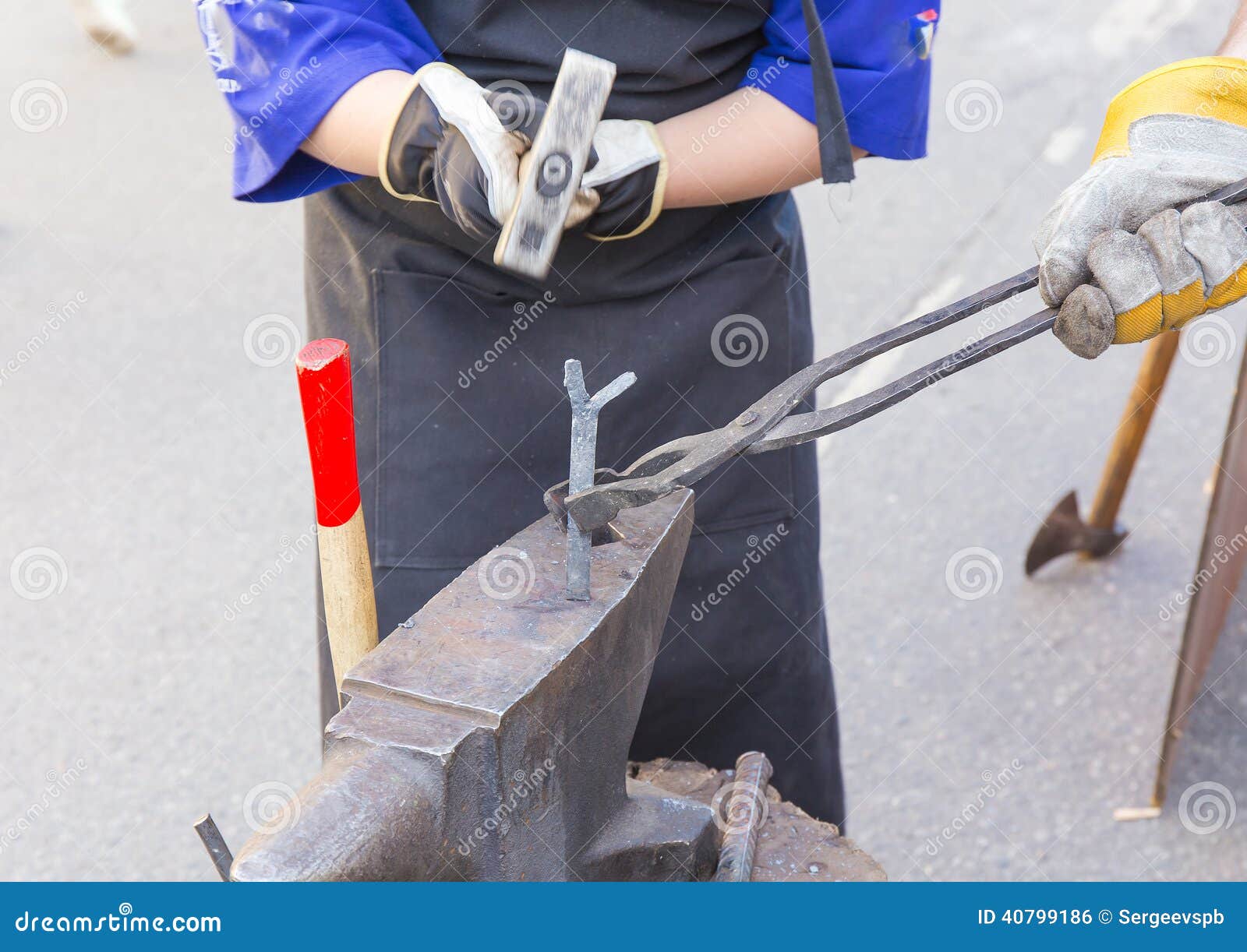 Forge by hand stock photo. Image of industry, ironsmith - 40799186