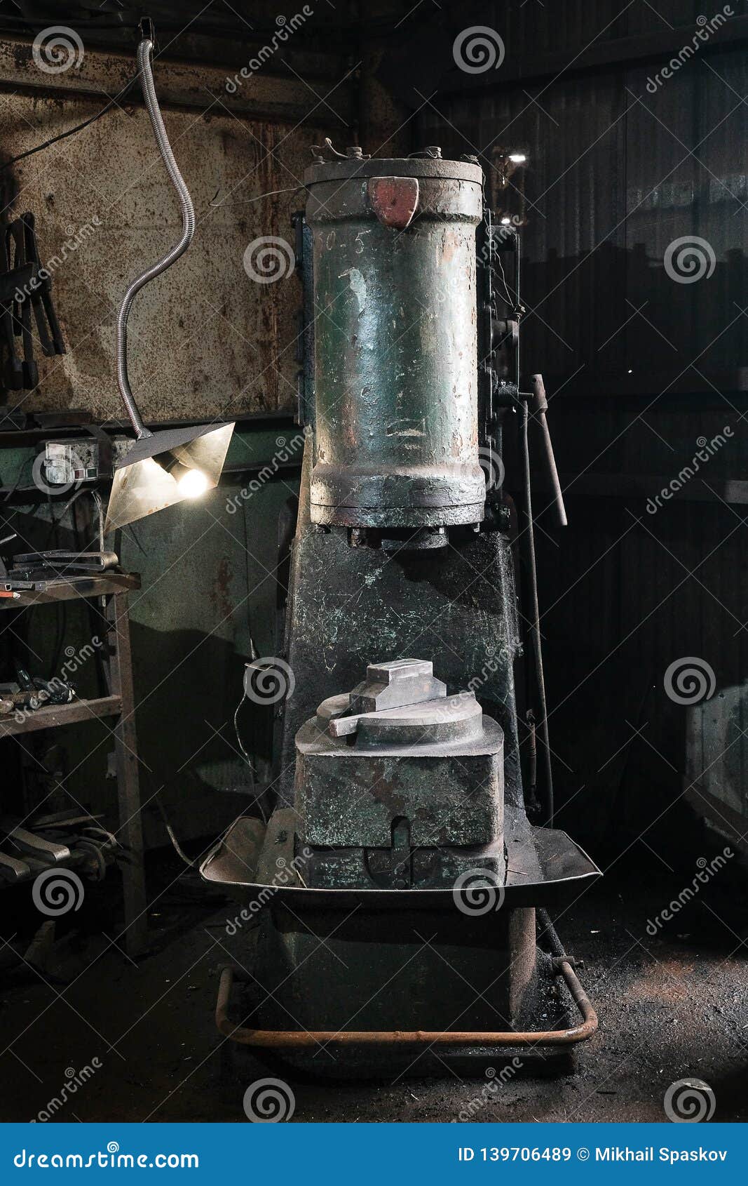 Forge, Production Workshop. Blacksmith Tools and Hot Metal Stock Image ...