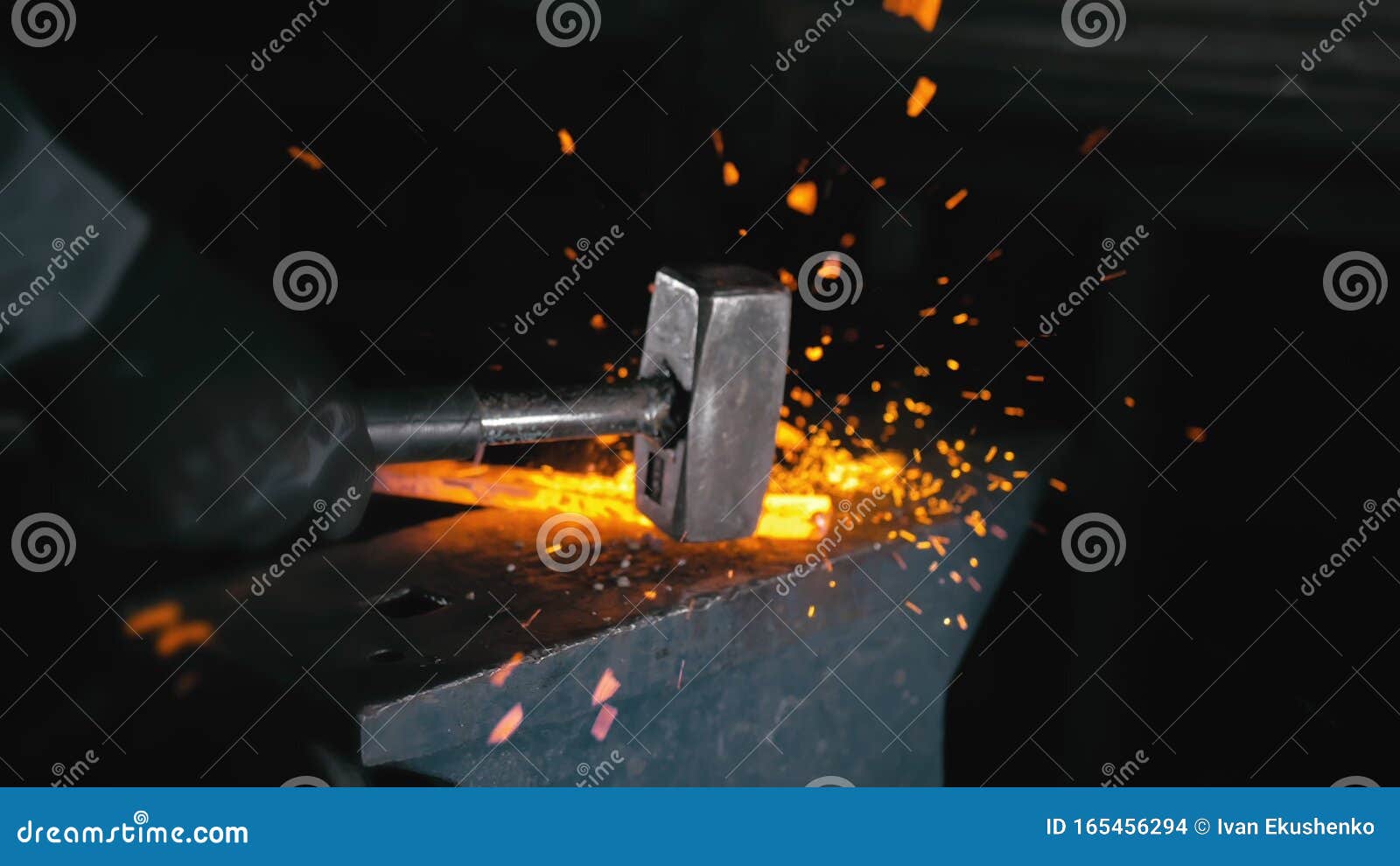 Forge Workshop. Smithy Manual Production Stock Photo - Image of ...