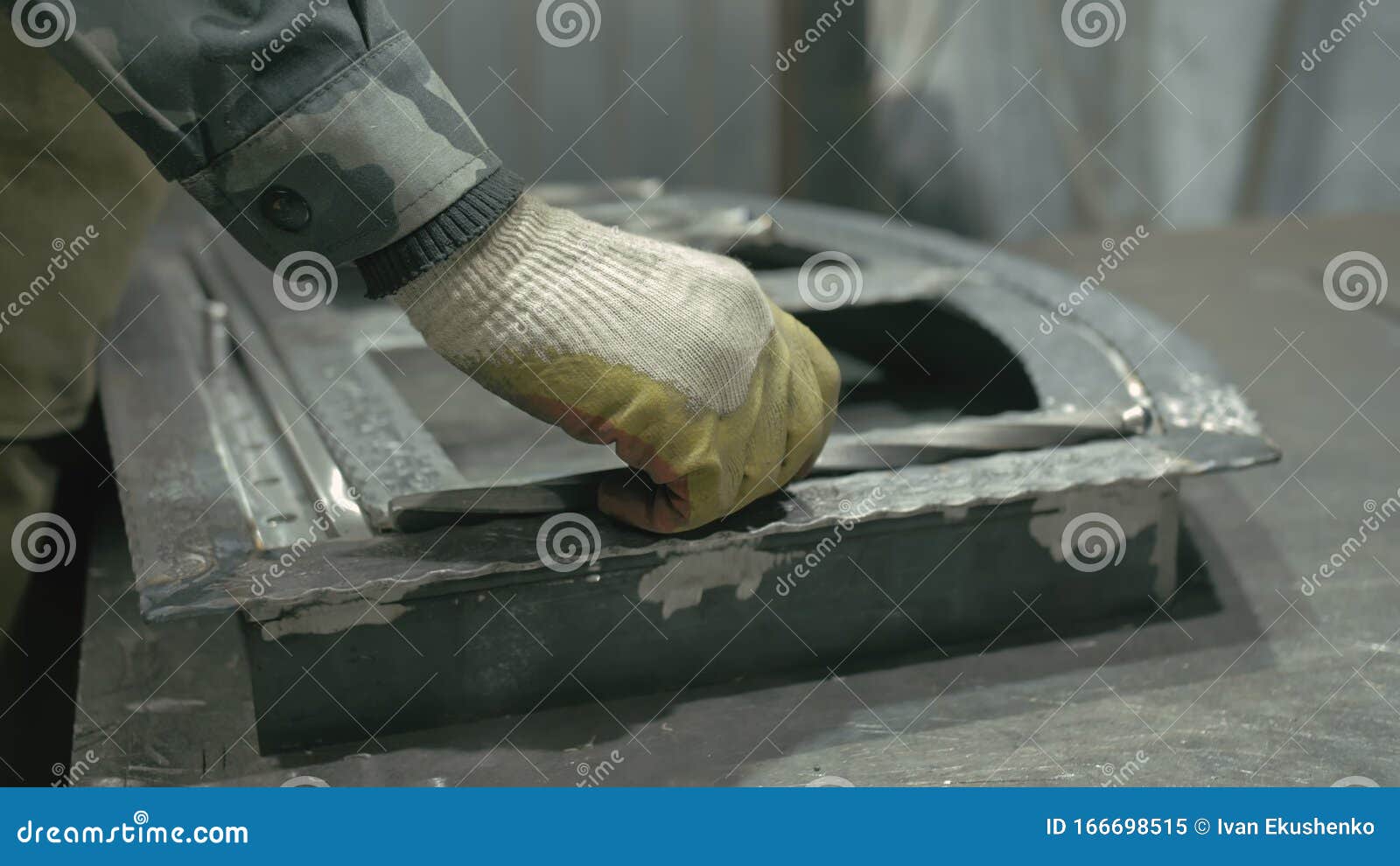 Forge Workshop on Table. Smithy Manual Production. Work on the Product ...