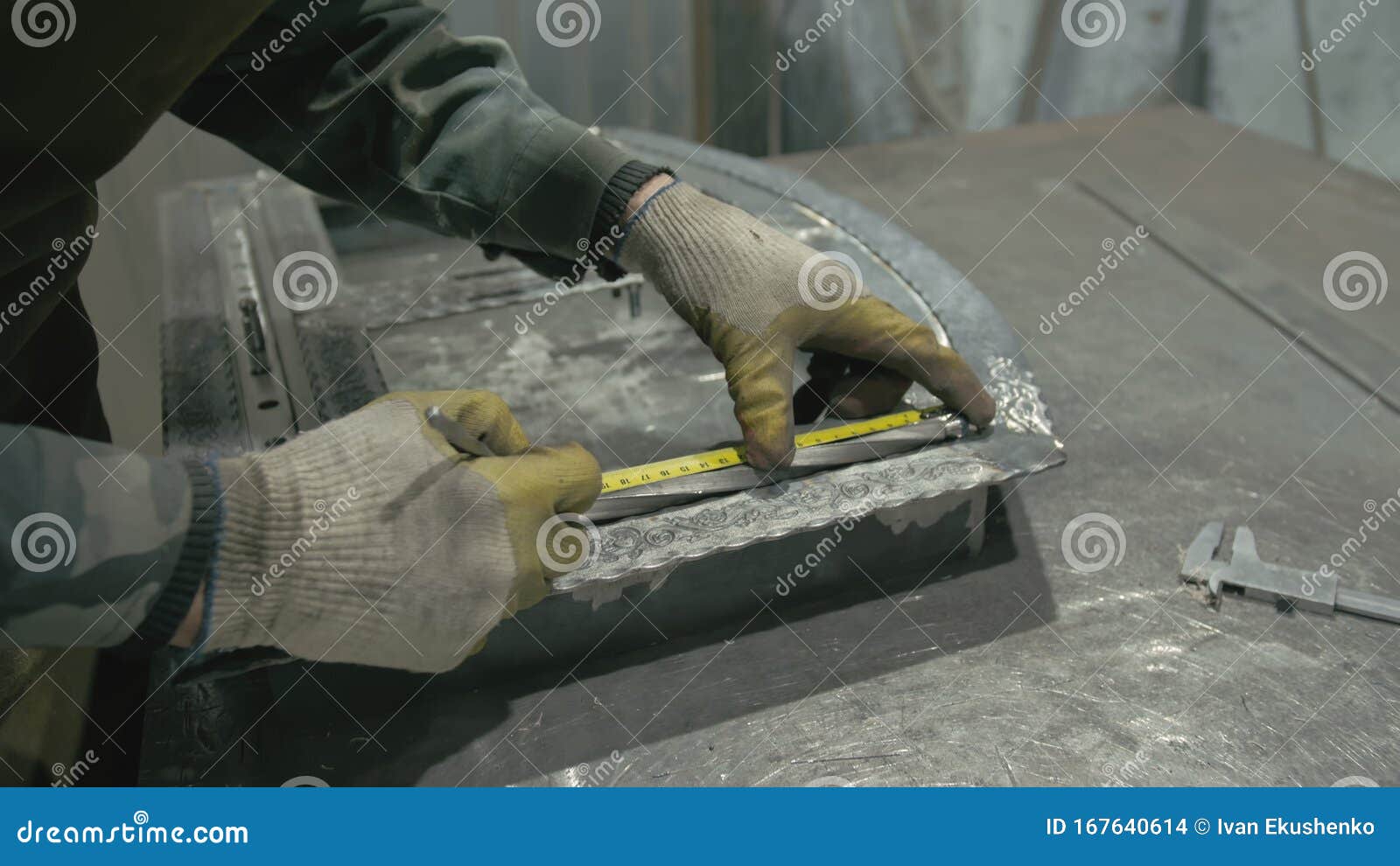 Forge Workshop on Table. Smithy Manual Production. Work on the Product ...