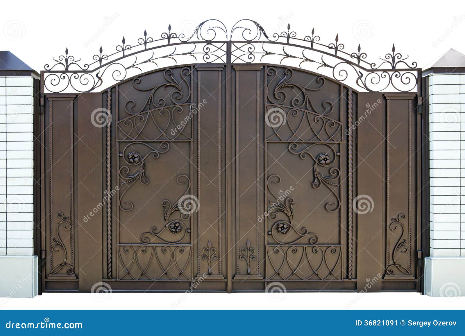 Forged decorative gates. stock image. Image of design - 36821091