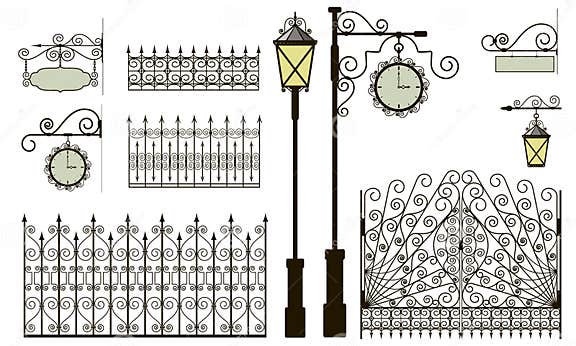 Forged elements stock vector. Illustration of forged - 22884769