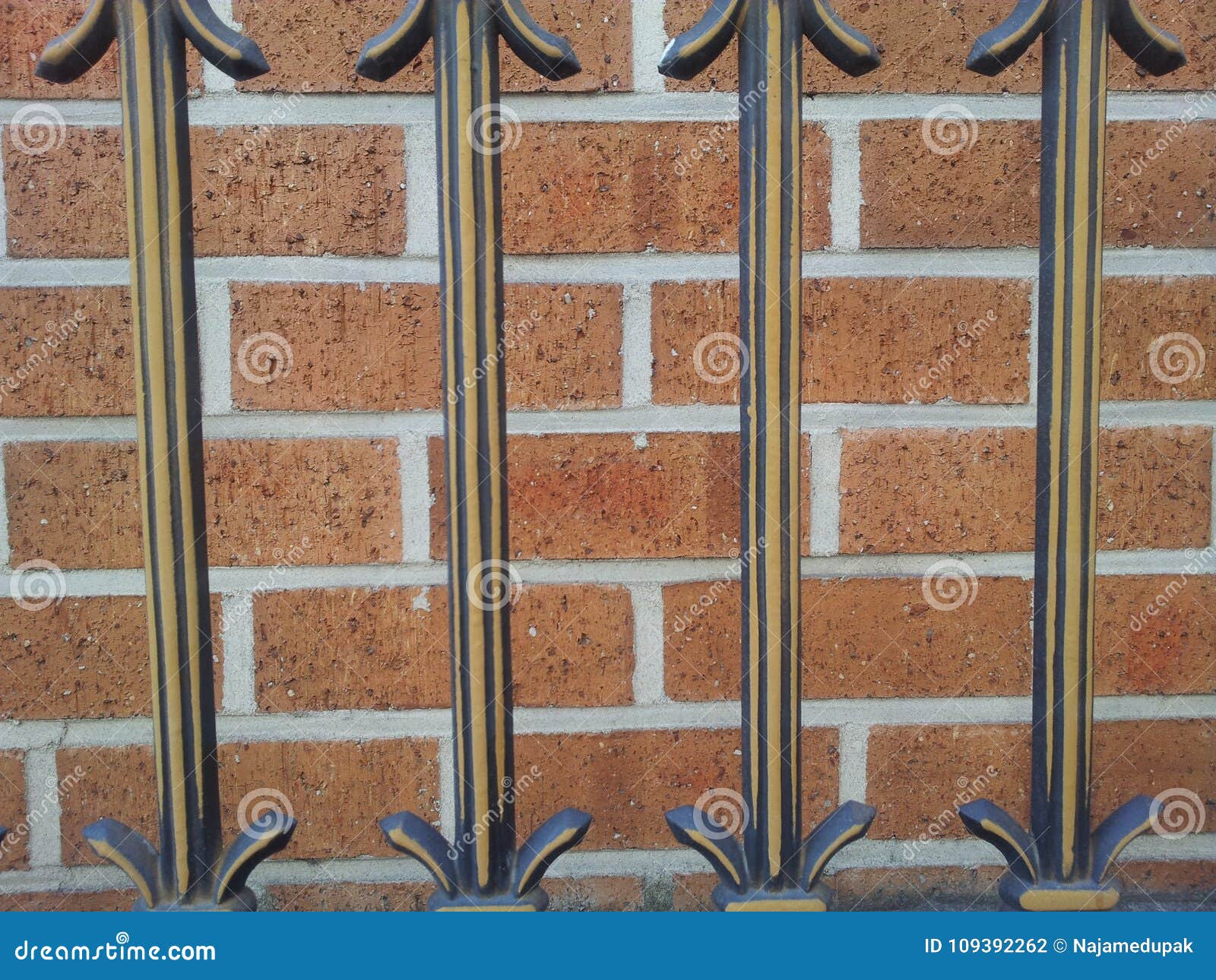 Forged Elements of Decorative Metal Fence Stock Photo - Image of ...