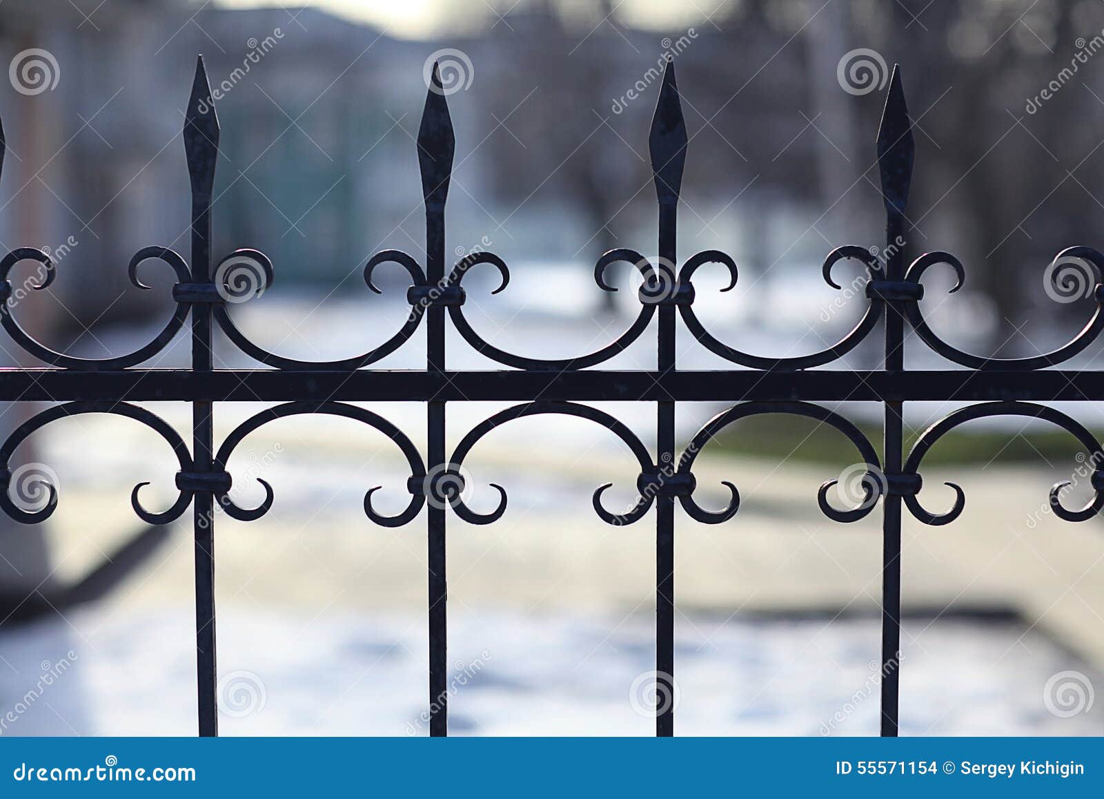 Forged fence stock photo. Image of gates, pattern, paint - 55571154