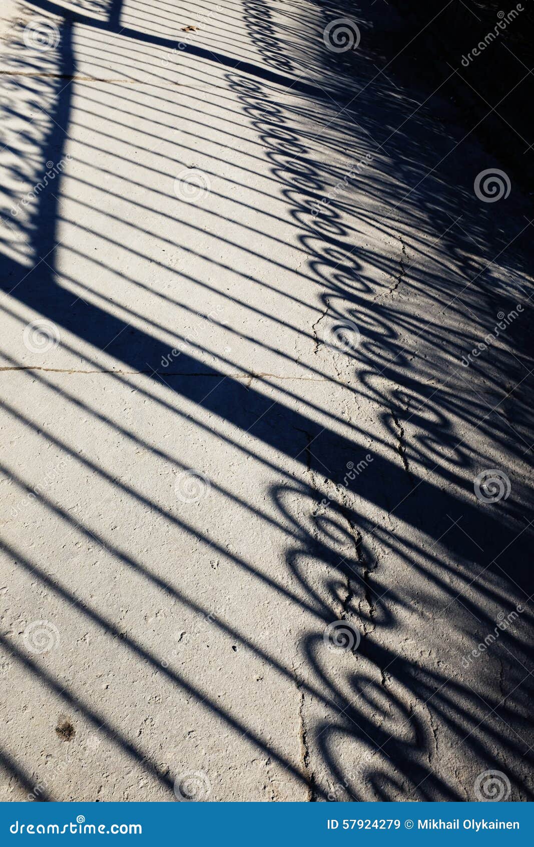 Forged Fence Shadow on an Track Stock Image - Image of backgrounds ...