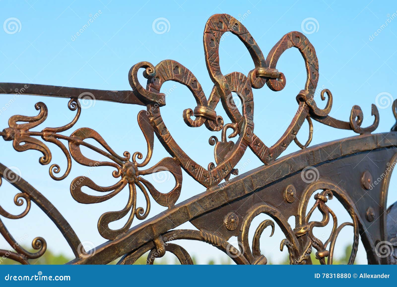 Forged fence stock photo. Image of architecture, decorative - 78318880