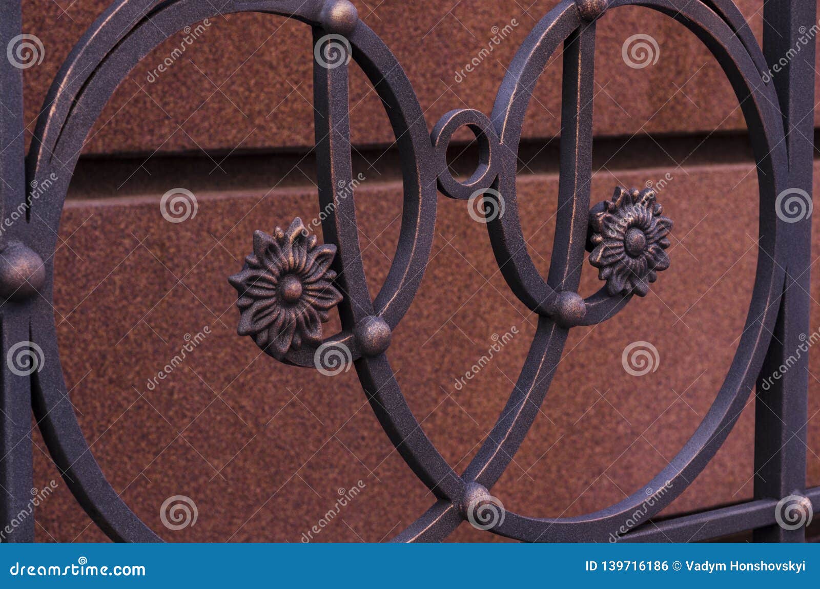 Forged Fences. Decorative Metal Processing Stock Photo - Image of ...