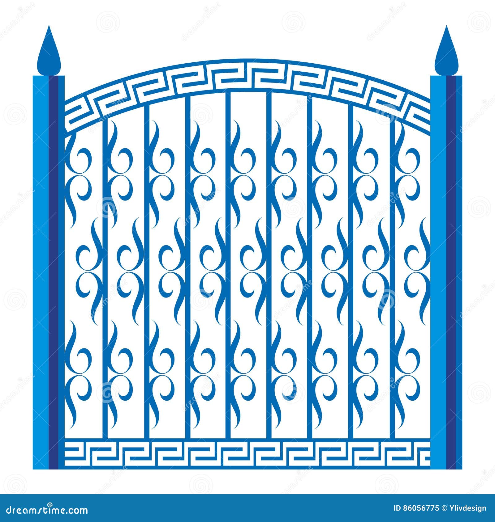 Forged Gate Icon, Cartoon Style Stock Vector - Illustration of logo ...