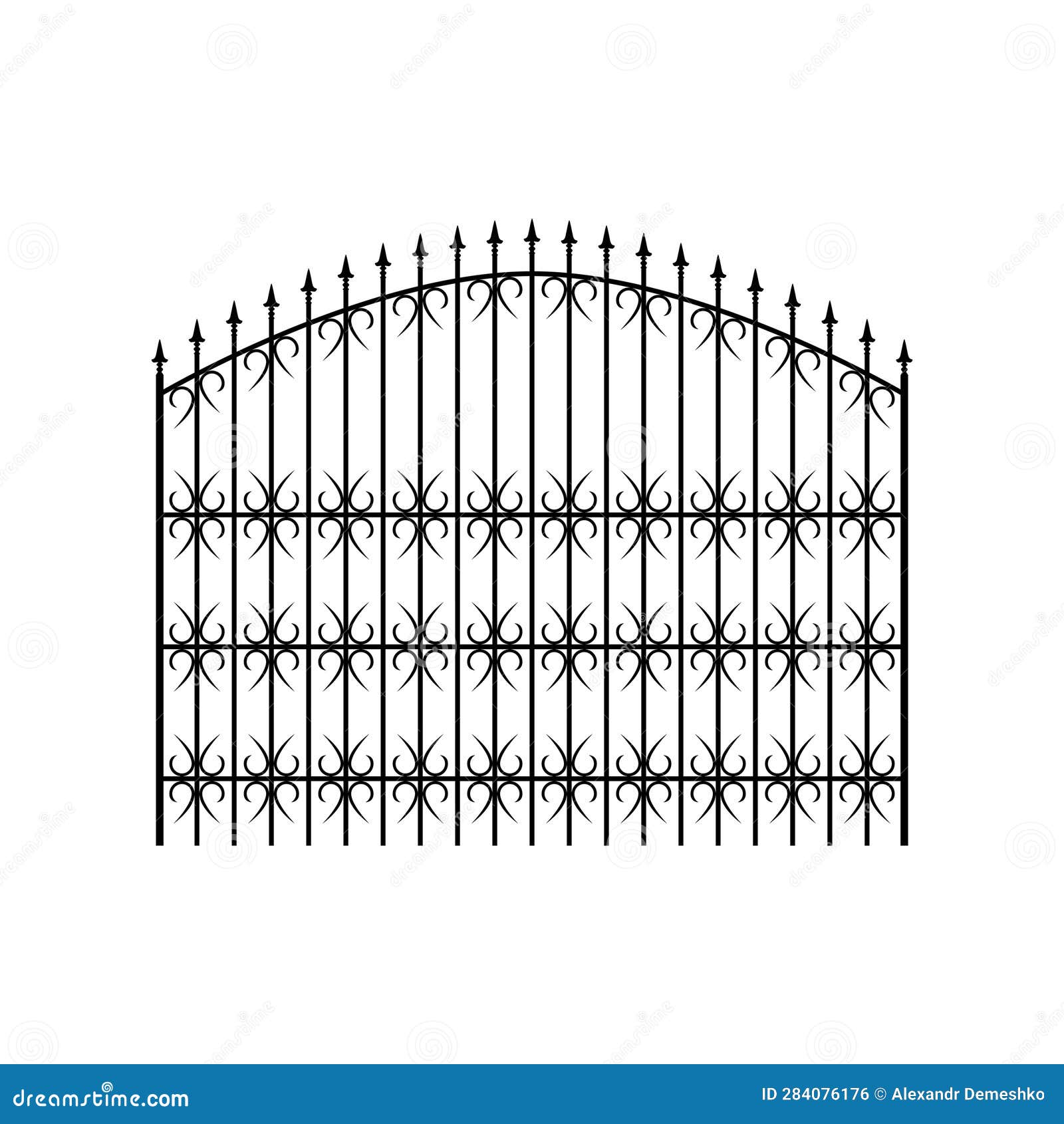 Forged Gate Illustration for Design and Creativity. Vector EPS10. Stock ...