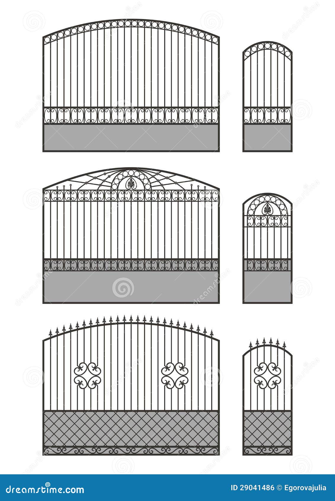 Ornate Wicket Gate, Classic Wrought Iron Door Of 19th Century. Vintage ...