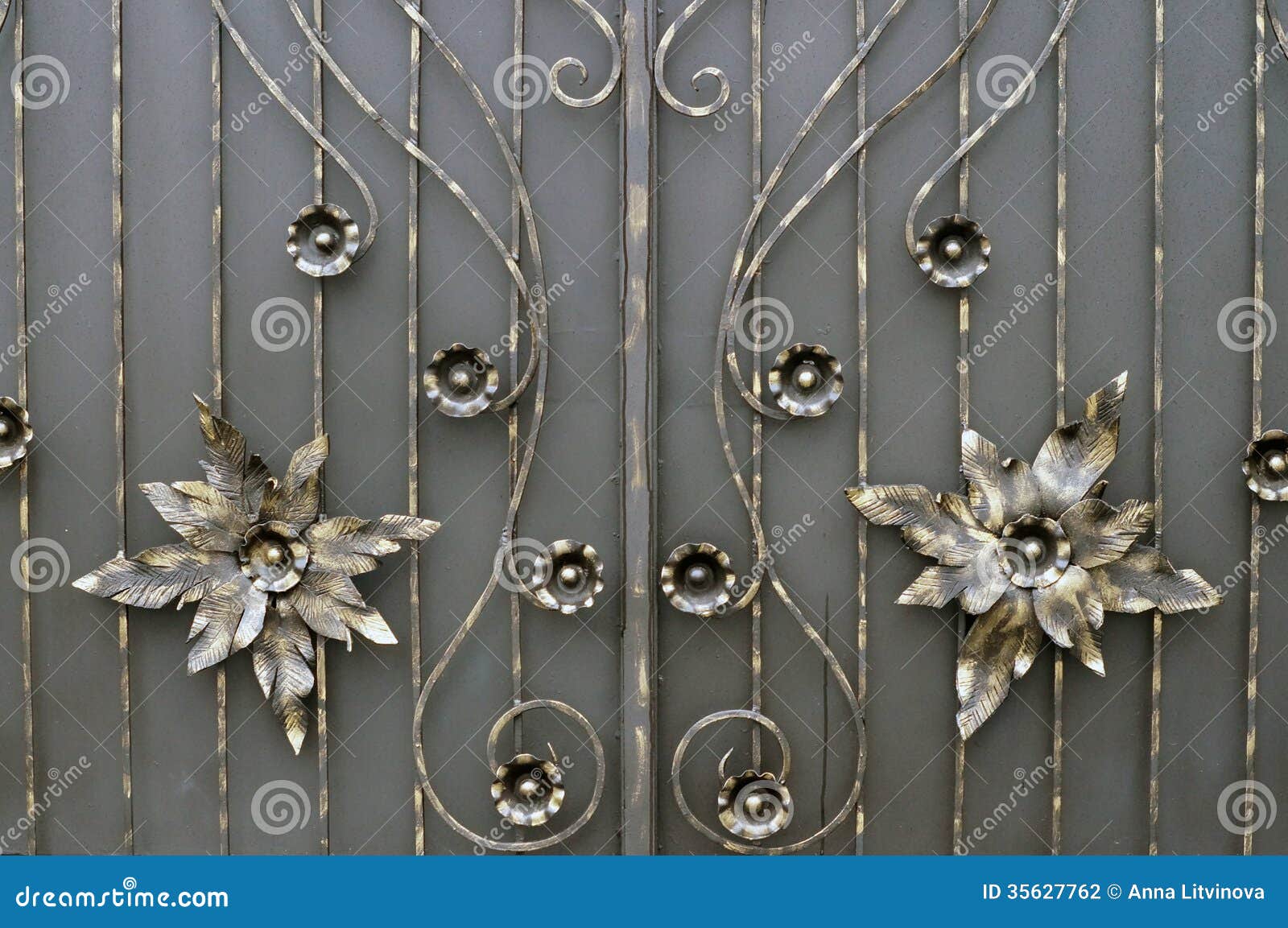 Forged metal gate stock photo. Image of border, barrier - 35627762