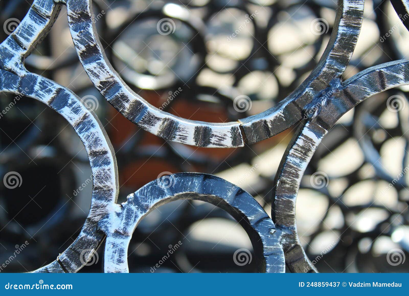 Forged Metal Rings for Decoration of Park Structures Stock Image ...