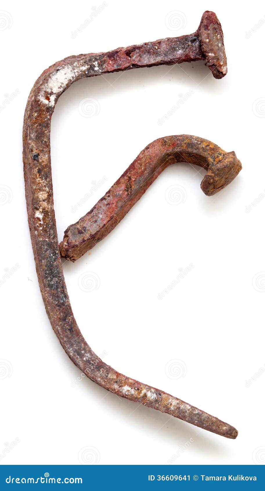 Forged nails letters stock image. Image of collectors - 36609641