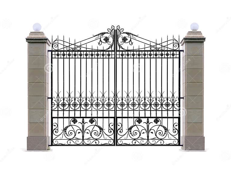 Forged openwork gate stock image. Image of manor, forged - 226354485