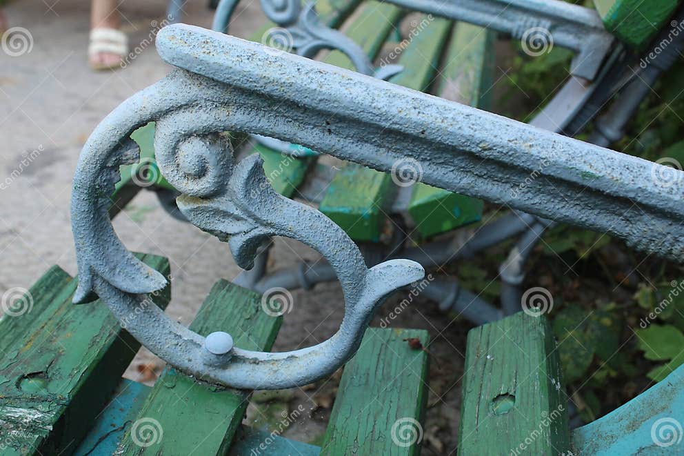 Forged Patterns. Metal Pattern on Bench Close-up Stock Photo - Image of ...