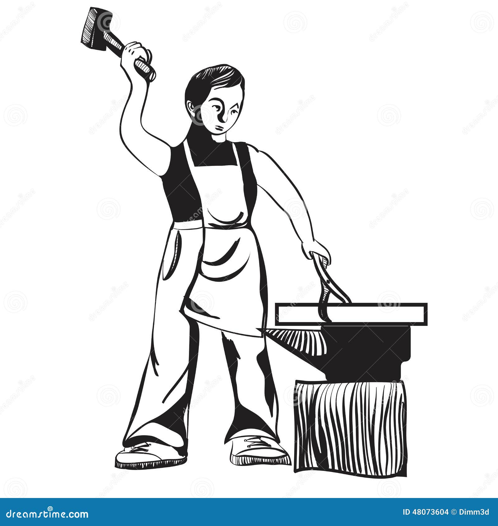 Forgeron illustration stock. Illustration du illustration - 48073604